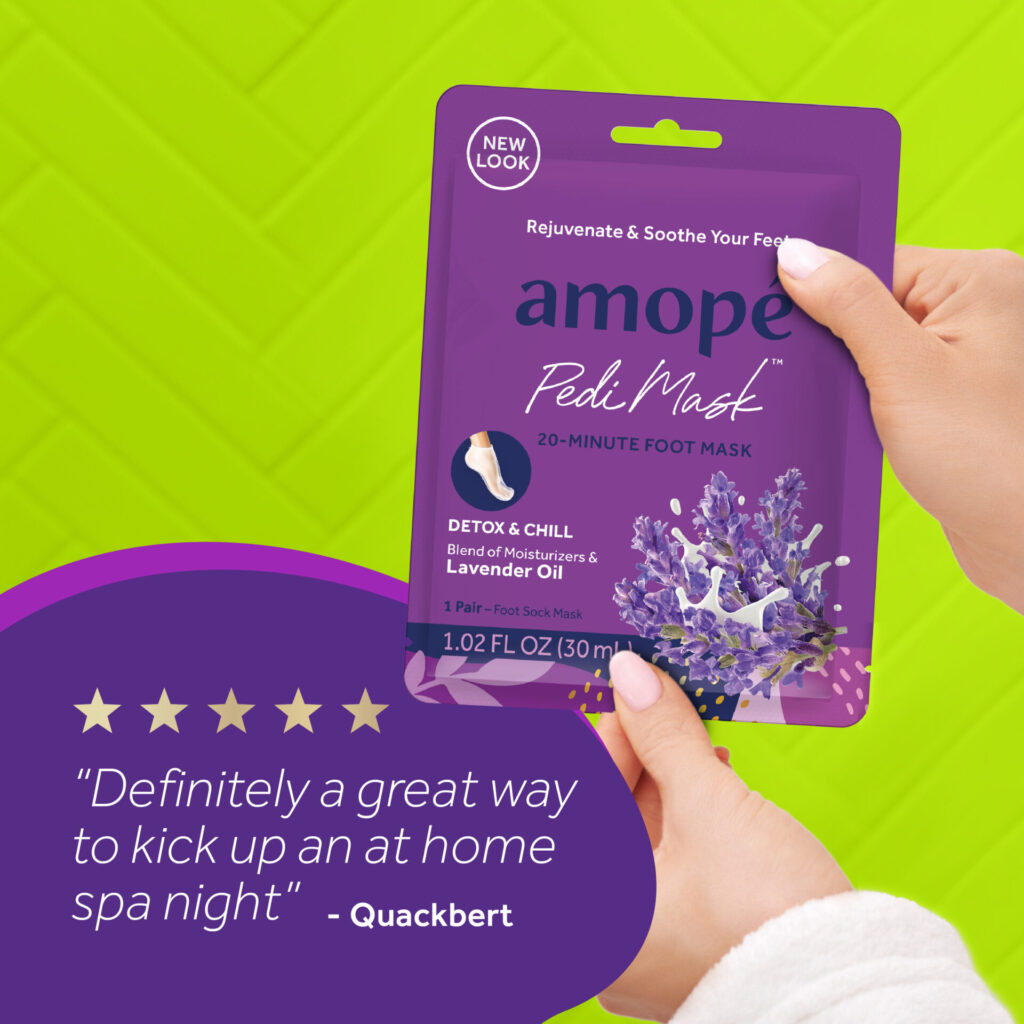 Amopé® PediMask™ 20-Minute Foot Mask - Detox & Chill with Lavender Oil ...