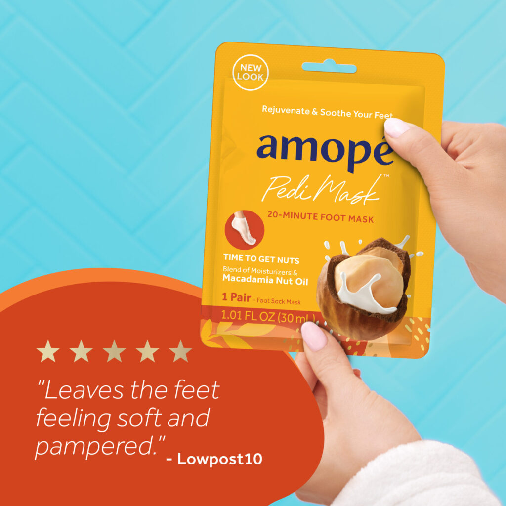 Amopé® PediMask™ 20-Minute Foot Mask - Time to Get Nuts with Macadamia ...