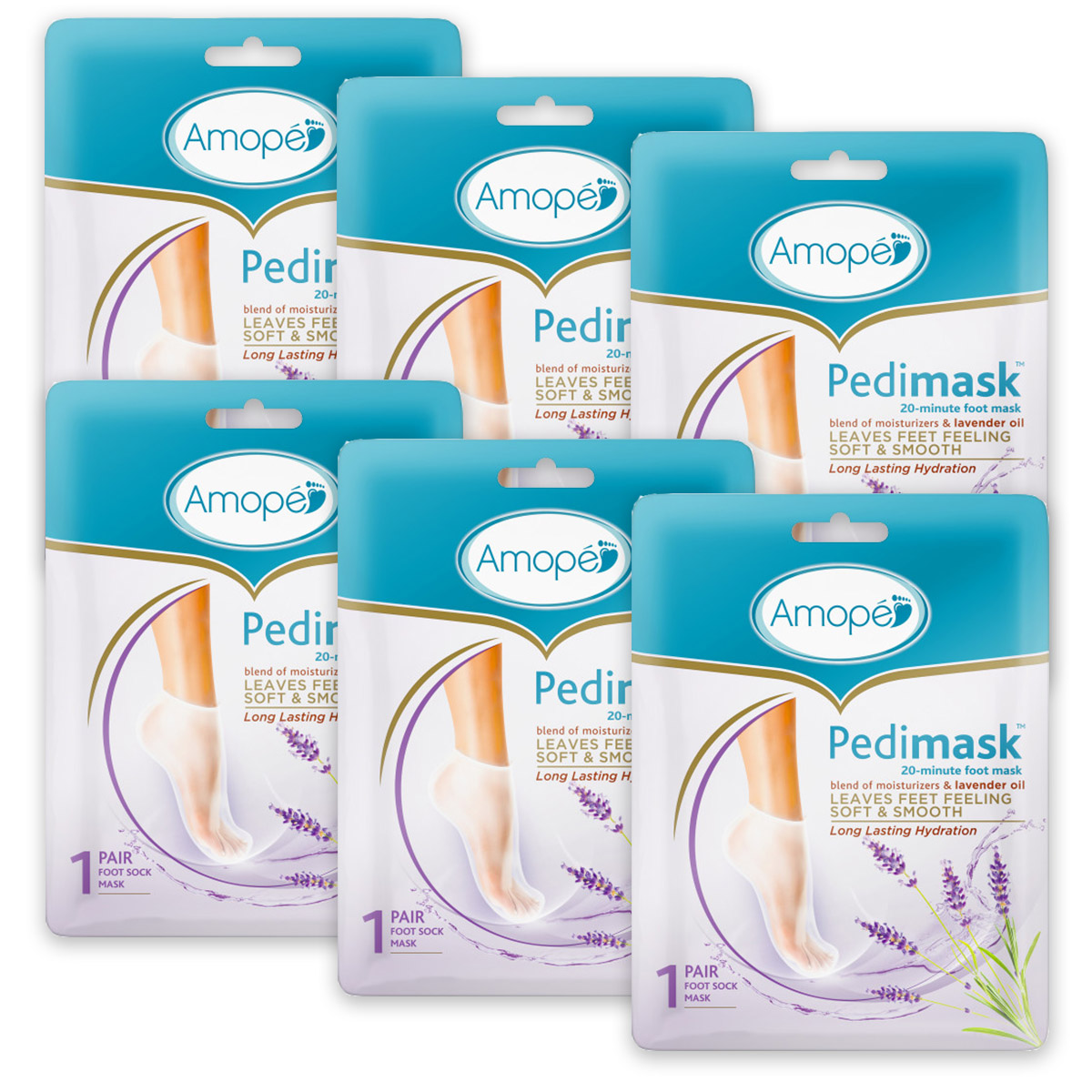 Amopé® PediMask™ 20-Minute Foot Mask - Paradise Found with Coconut ...