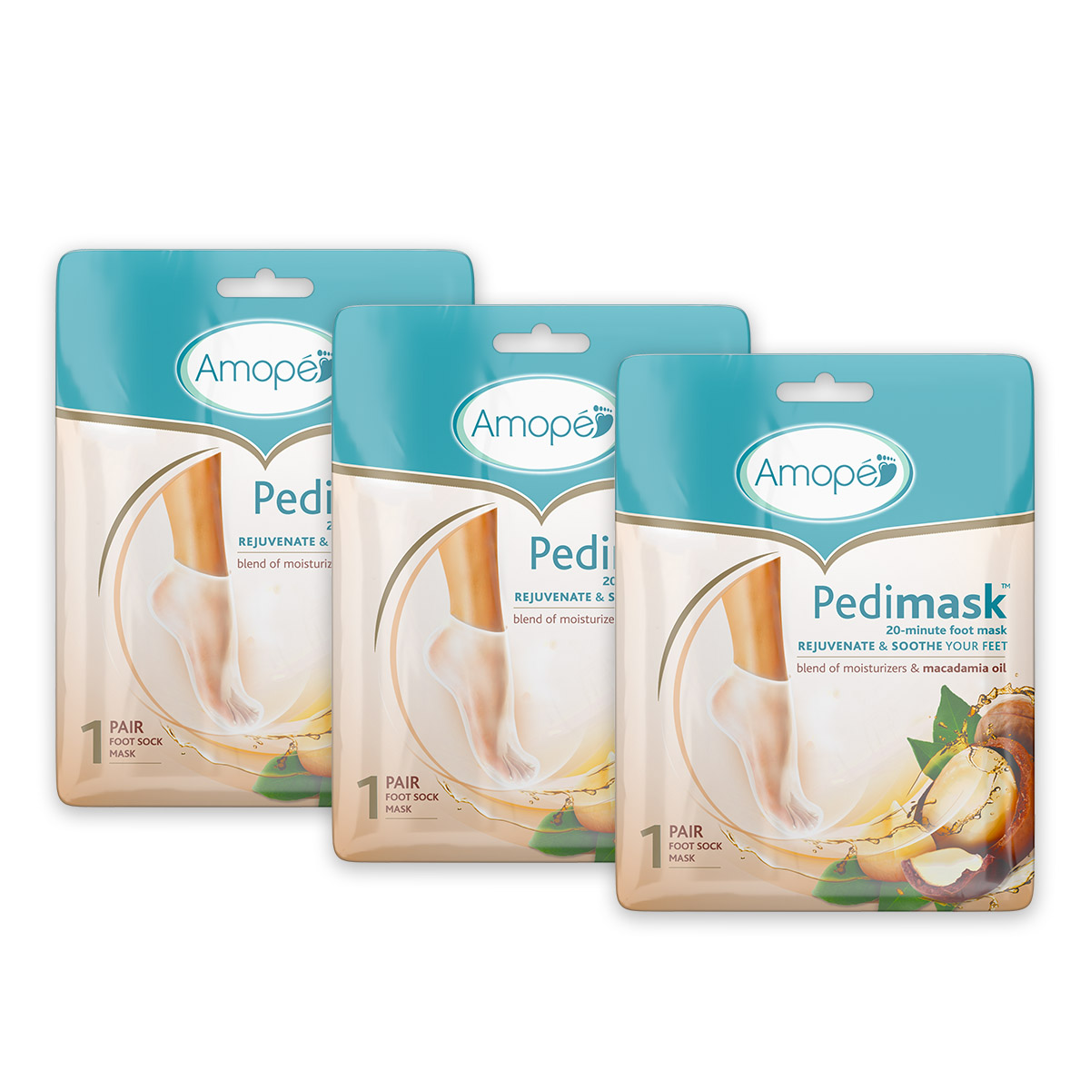 Amopé® Pedimask™ 20-Minute Foot Mask – Coconut Oil - Amope US